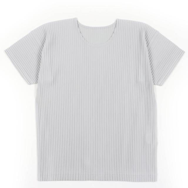 未使用品☆HOMME PLISSE ISSEY MIYAKE オム プリッセ イッセイミヤケ HP55JK020 半袖 カットソー ライトグレー 2 正規品 メンズ