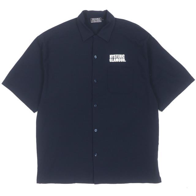 美品▼HYSTERIC GLAMOUR ヒステリックグラマー 24SS 02241CH08 SEE NO EVIL バックプリント ショートスリーブ 半袖シャツ L 正規品