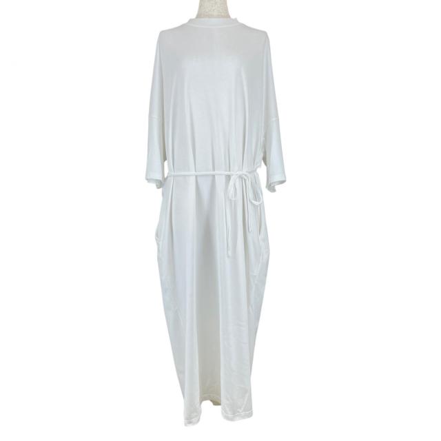 未使用品▲Graphpaper グラフペーパー 23SS GL231-70258B  コットン100% Fine Cotton Mock Neck Big Sleeve Dress ワンピース  0