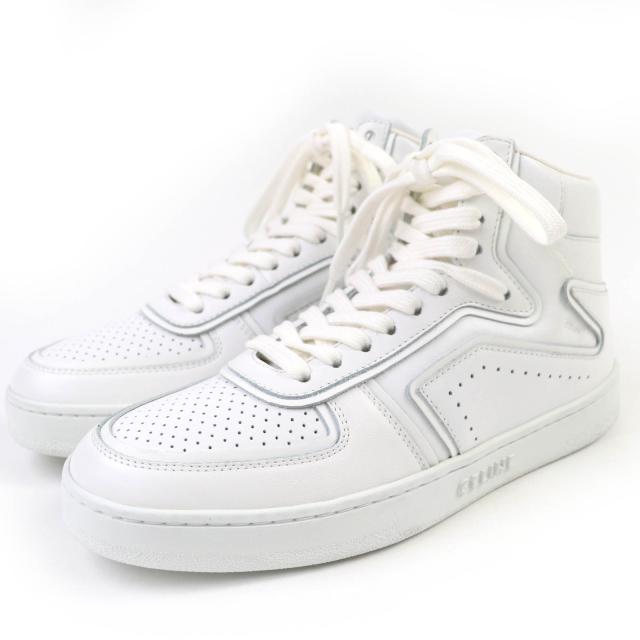 未使用品☆CELINE セリーヌ CT-01 レースアップ レザー ハイカットスニーカー ホワイト 37 箱・保存袋付き イタリア製 レディース