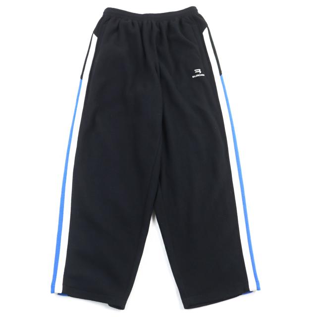 未使用品○BALENCIAGA バレンシアガ 21AW 675347 スポーティB ロゴ刺繍 サイドライン フリース スウェットパンツ M 正規品 メンズ