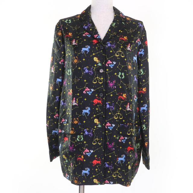 未使用品☆Christian Dior クリスチャンディオール 241V33A6633 シルク100％ ソディアックピクセル 長袖シャツ 40 正規品　レディース