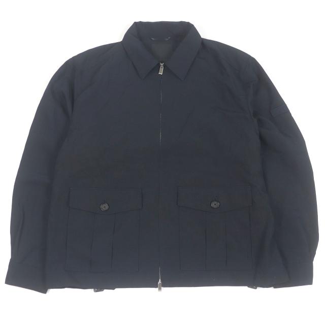 美品□TATRAS タトラス MTAT25S4016 NORROTE ノロテ リネン混 ロゴワッペン カバーオール ブルゾン ネイビー 03 日本製 正規品 メンズ