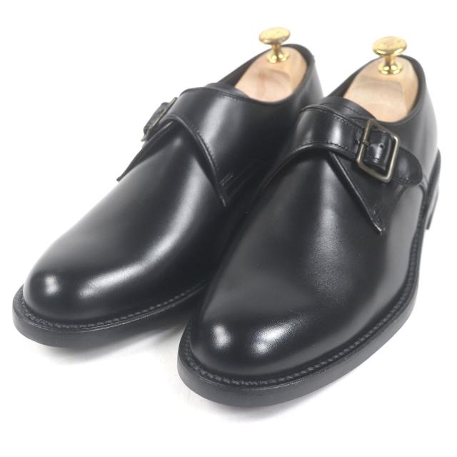 未使用品□REGAL リーガル レザー worth collection シングルモンクストラップ ドレスシューズ ビジネスシューズ ブラック 25.5 日本製