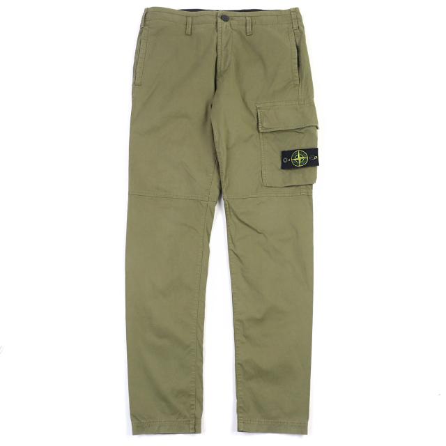 【ドンドン見直し】良品○STONE  ストーンアイランド 741531419 ロゴパッチ付き ジップフライ カーゴパンツ 30 伊製 正規品 メンズ