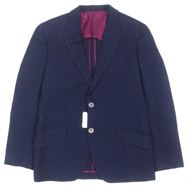 未使用品▼Paul Smith LONDON Loro Piana ポールスミス ロンドン ロロピアーナ ウール シルク シングルジャケット テーラード M 正規品