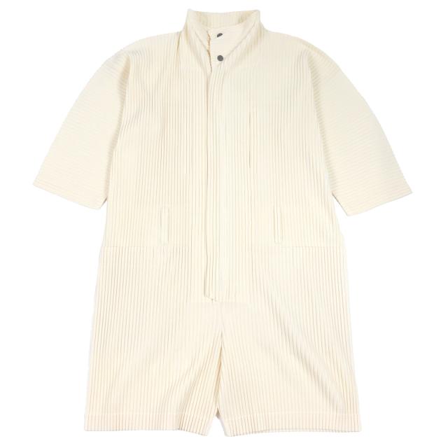 極美品□HOMME PLISSE ISSEY MIYAKE オム プリッセ イッセイミヤケ HP51JI141 PLEATS BOTTOMS 3 ジャンプスーツ ツナギ 3 日本製 正規品