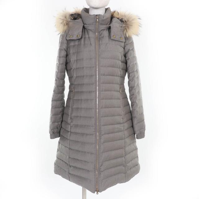 良品☆TATRAS タトラス LTA17A4581 Rライン CIAM チマ ウール シルク ラクーンファー・フード付 ダウンコート グレー 03 正規品