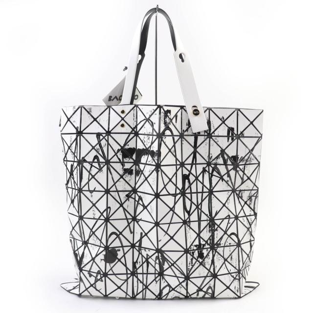 極美品☆BAOBAO ISSEY MIYAKE 　バオバオ イッセイミヤケ BB53-AG982 カーティス・クリグ トートバッグ ホワイト ブラック レディース