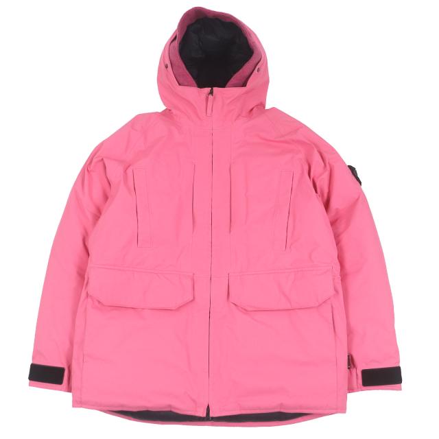 極美品□STONE  ストーンアイランド 731540230 RIOSTOP GORE-TEX ロゴワッペン ダウンジャケット ピンク M ハンガー付き 正規品