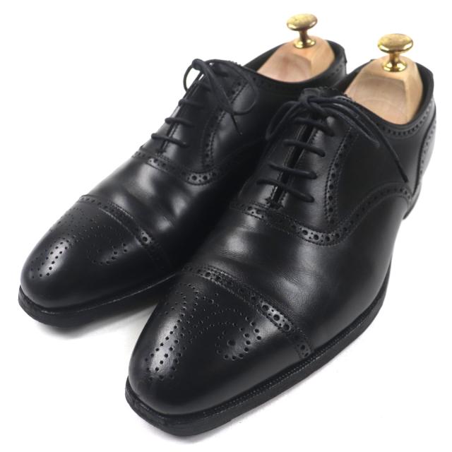 【ドンドン見直し】良品▼CROCKETT&JONES クロケットアンドジョーンズ 9521 WELBECK ウェルベック ストレートチップ レザーシューズ 6E