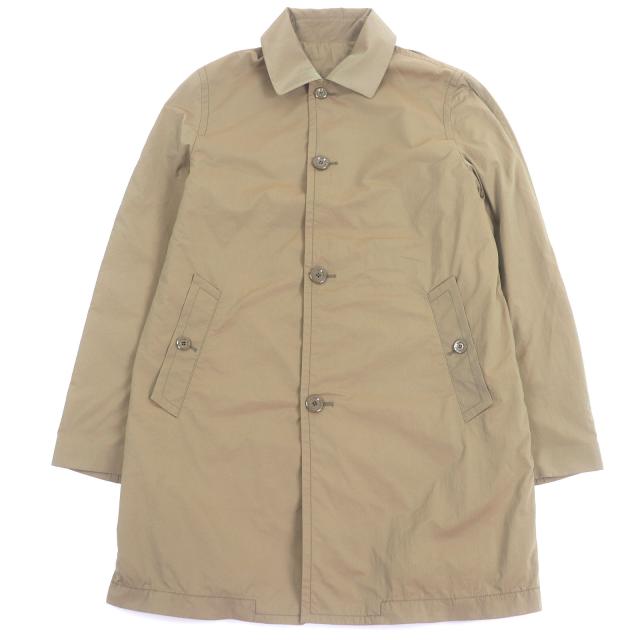 極美品□BOGLIOLI ボリオリ ロゴボタン スプリングコート ステンカラーコート ミドルコート 玉虫色 46 正規品 メンズ オススメ◎