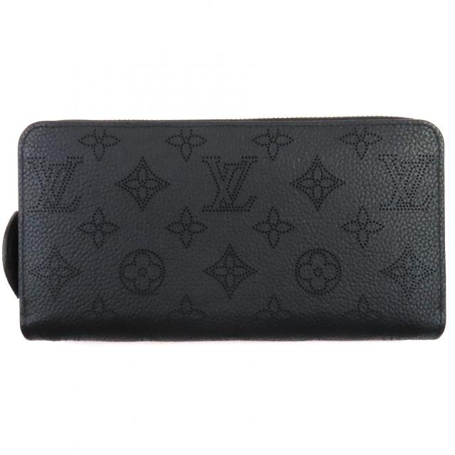 極美品◇LOUIS VUITTON ルイヴィトン M61867 ジッピー･ウォレット マヒナ ノワール モノグラム レザー ラウンドファスナー 長財布
