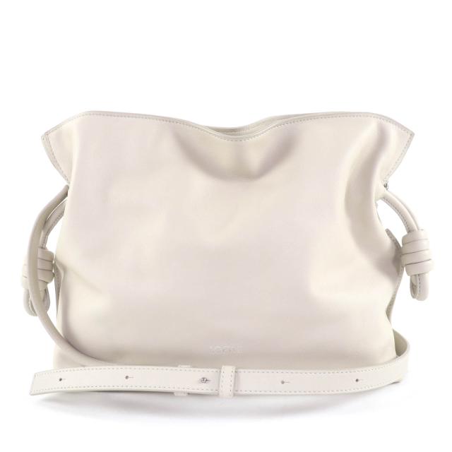 極美品☆LOEWE ロエベ A411FC1XBF フラメンコ クラッチ ミディアム ナッパレザー ショルダーバッグ シーソルト スペイン製 定価432300円