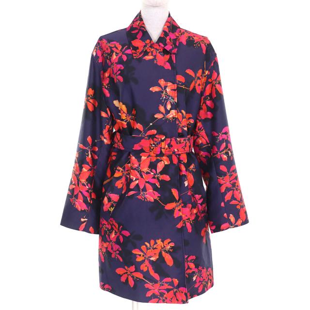 極美品△DRIES VAN NOTEN ドリスヴァンノッテン 19AW Floral Coat フローラルコート 花柄 シングルコート ランウェイ着用 38 正規品