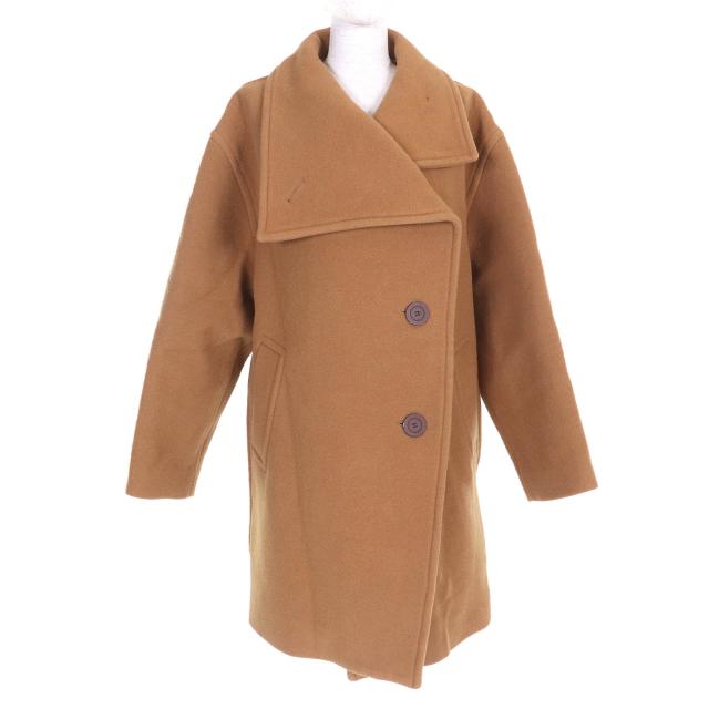 美品△ACNE STUDIOS アクネストゥディオズ FN-WN-OUTW000497 ファンネルネックコート ウール オーバーサイズフィット コート キャメル 34