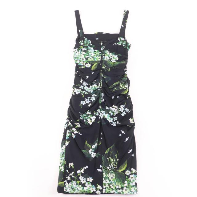 美品☆DOLCE&GABBANA ドルチェ＆ガッバーナ F6EN2T 裏地シルク 花柄