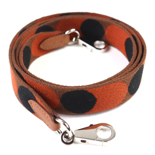 未使用品△HERMES エルメス サングル フリッパーボール キャンバス レザー使い シルバー金具 ショルダーストラップ ブラウン Y刻 箱付き