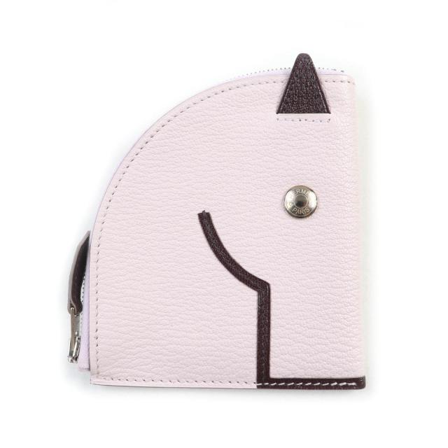 未使用品★HERMES エルメス パドック モーヴペール/ルージュセリエ シェーブルミゾル セリエボタン付 ケース U刻印 箱付き 仏製