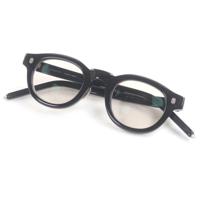 美品□EYEVAN アイヴァン no.1 III 一部925 現行品 メガネ 眼鏡 アイウェア ブラック 43□24-147 度入り 日本製 メンズ 定価99000円