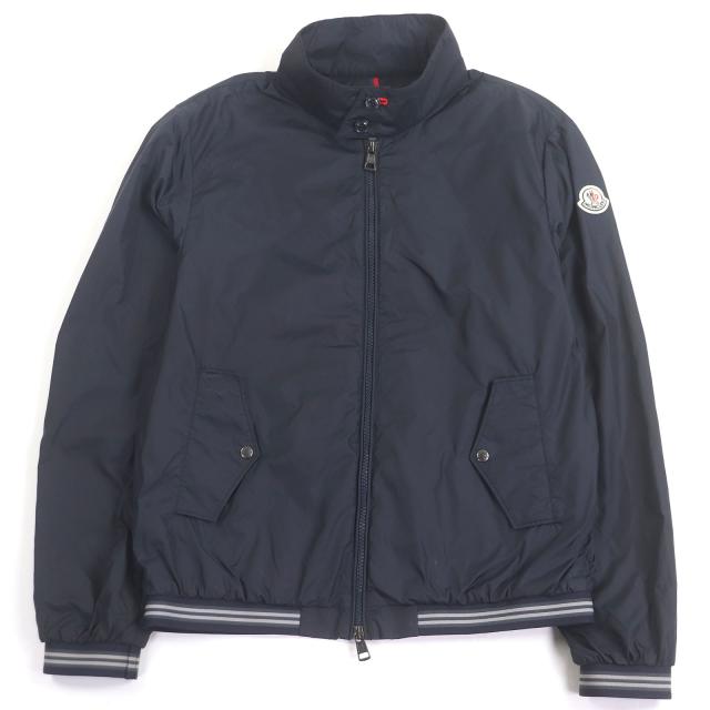 【ドンドン見直し】良品□MONCLER モンクレール ALLIER GIUBBOTTO ロゴワッペン ブルゾンジャケット ネイビー 0 ハンガー付き 正規品