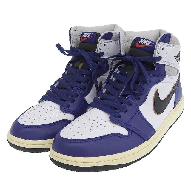 未使用品▲NIKE ナイキ DZ5485-100 AIR JORDAN 1 RETRO HIGH OG エアジョーダン1 レア エア レザーハイカットスニーカー ブルー 27