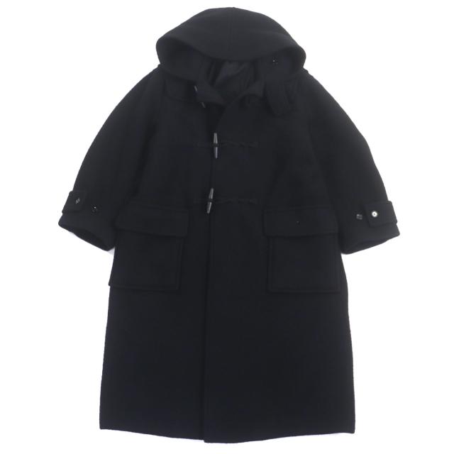 美品▼blurhms ブラームス BROOTS22F01 ウール100% トグルボタン ルーツストック メルトンオーバー ダッフルコート 00 約Sサイズ 正規品