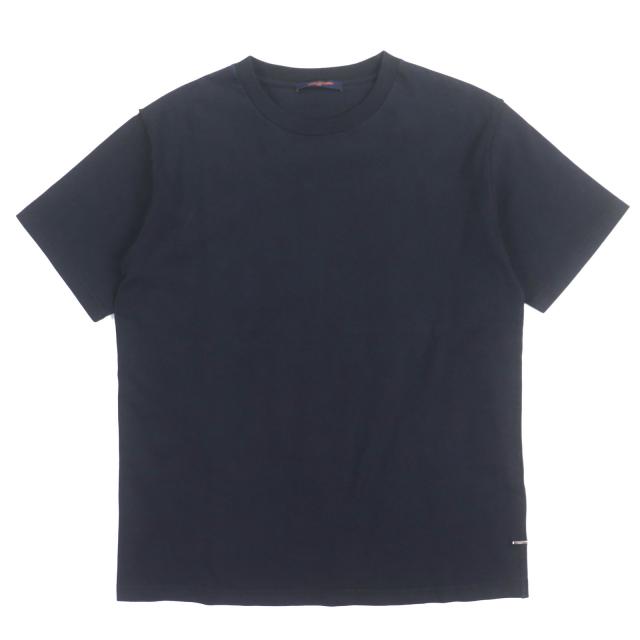 良品▼LOUIS VUITTON ルイヴィトン 24SS ロゴプレート付き インサイドアウト クルーネック ショートスリーブ 半袖Ｔシャツ L 正規品