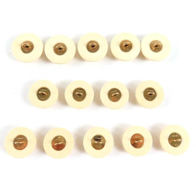 美品◇CHANEL シャネル ヴィンテージ ココマーク金具付き ボタン 大5個 小9