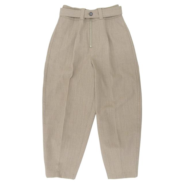 極美品▲JIL SANDER ジルサンダー JSPS311205W20260011 ウール100％ センタージップ ベルト付 トラウザー スラックス 32 伊製 正規品