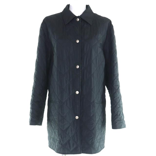 美品◇Salvatore Ferragamo サルヴァトーレフェラガモ 裏地総柄 ロゴボタン付き キルティング ジャケット ブラック M イタリア製 正規品