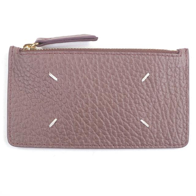 未使用品□Maison Margiela 11 メゾンマルジェラ11 S56UI0143 グレインレザー 4ステッチ フラグメントケース カードケース あずき色 伊製