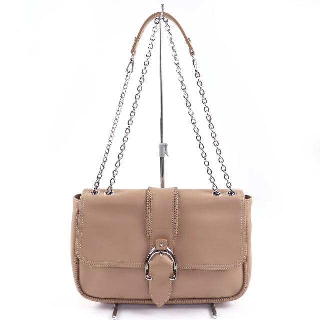 極美品☆Longchamp ロンシャン アマゾーヌ チェーン 2WAY レザー ハンドバッグ ショルダーバッグ ブラウン 保存袋付き フランス製