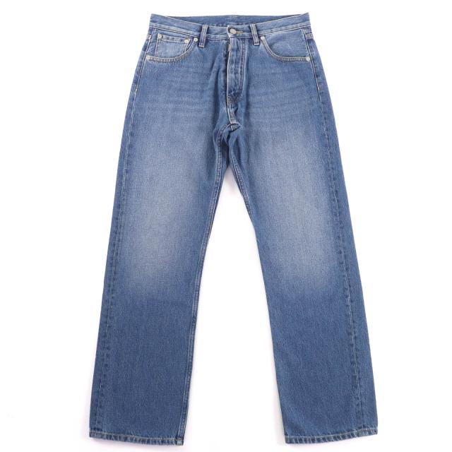極美品△Maison Margiela 4 メゾンマルジェラ4 24SS S51LA0150 コットン100％ ストレート デニムパンツ インディゴブルー 40 伊製 正規品