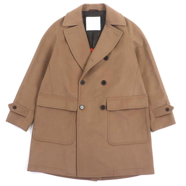 極美品▼MACKINTOSH PHILOSOPHY マッキントッシュフィロソフィー ウール100% ダブルチェスターコート キャメル 38 正規品 メンズ