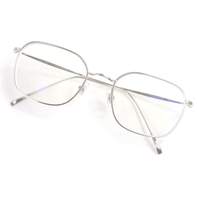 極美品□金子眼鏡 カネコガンキョウ KS-016 メガネ 眼鏡 アイウェア マッドシルバー 55□21-148 度入り 箱・ケース付き 日本製 メンズ