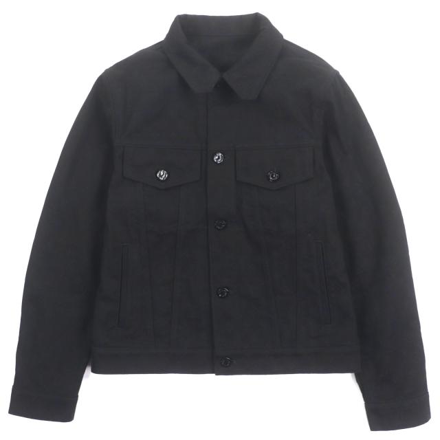 極美品▼LOUIS VUITTON ルイヴィトン 20SS HHA21W コットン100% モノグラム柄 デニムジャケット ブラック 46 イタリア製 正規品 メンズ