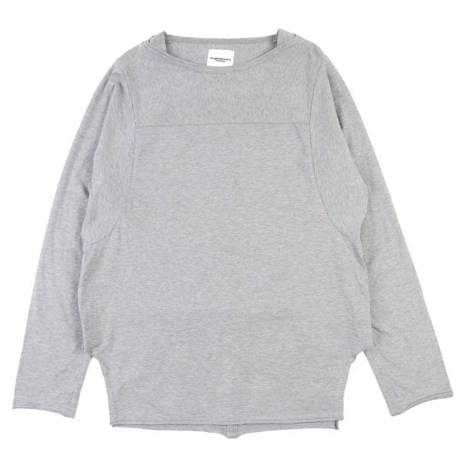 極美品△TAKAHIRO MIYASHITA The SoloIst. タカヒロミヤシタザソロイスト 0014aAW17 コットン100％ ロンT 長袖Ｔシャツ グレー 48 正規品