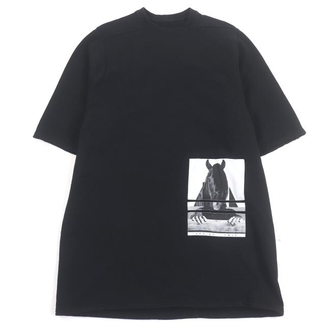 【ドンドン見直し】美品□Rick Owens リックオウエンス DU15F5274-FPAT ダークシャドウ ホースパッチ ダメージ加工 スウェット UNI 伊製