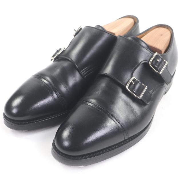 【ドンドン見直し】良品□John Lobb ジョンロブ WILLIAM レザー 9795ラスト ダブルモンクストラップ ドレスシューズ 黒 5.5 英国製