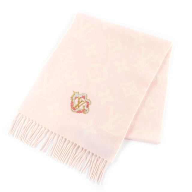 美品★LOUIS VUITTON ルイヴィトン 2023年製 M79522 ウール100％ LVエセンシャル プレシャスドラゴン マフラー 170cm×34cm 箱付 正規品