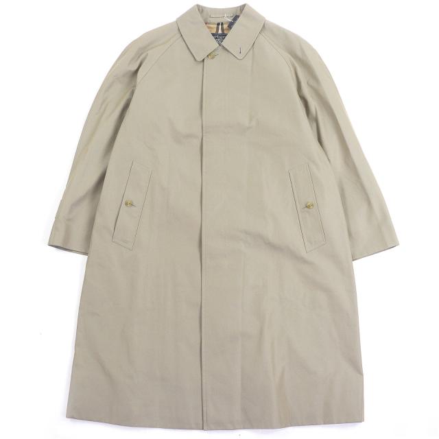 未使用品□Burberrys バーバリー ヴィンテージ デッドストック 裏ノバチェック柄 ステンカラーコート 玉虫色 92-170-5 日本製　メンズ