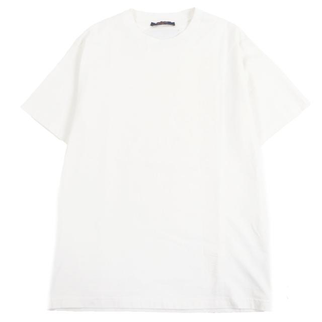 美品□LOUIS VUITTON ルイヴィトン 21AW コットン100％ インサイドアウト エンボスロゴ 半袖Ｔシャツ アイボリー L イタリア製 正規品