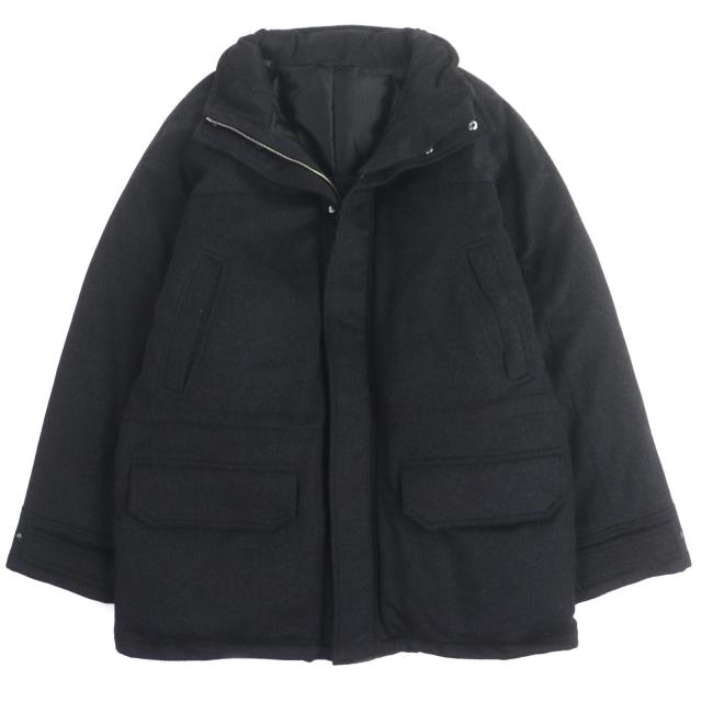 良品▼ALFRED DUNHILL アルフレッド ダンヒル カシミヤ100% ダブルジップアップ ダウンコート ダークグレー M イタリア製 正規品 メンズ