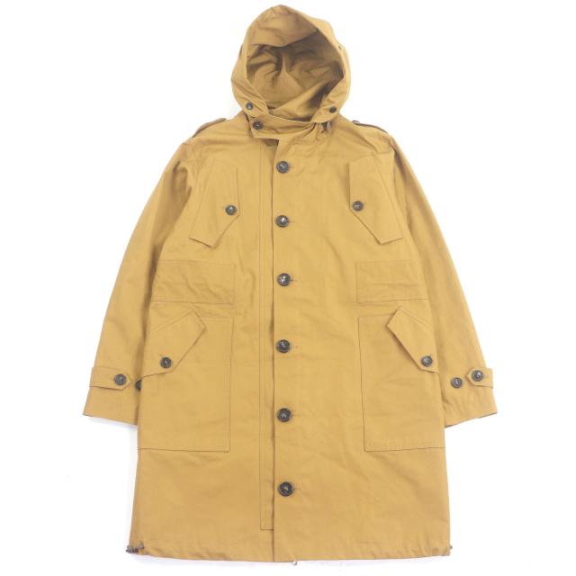 未使用品□Valstar ヴァルスター ロゴボタン WZIP フーデッド ミリタリーコート ライトブラウン 44 イタリア製 正規品 メンズオススメ