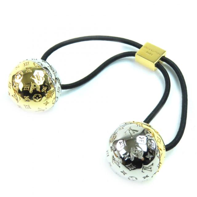 極美品◇LOUIS VUITTON ルイヴィトン 2021年製 M80266 シュシュ プラネットLV モノグラム ヘアアクセサリー 箱・保存袋付き イタリア製