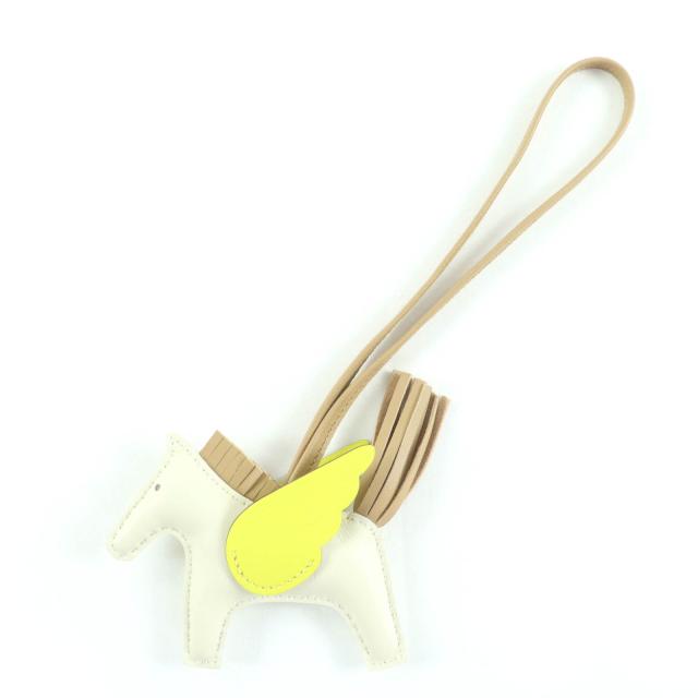 未使用品☆HERMES エルメス ロデオチャーム ペガサスPM アニョーミロ クレ/チャイ/ライム バッグチャーム W刻印 箱付き フランス製