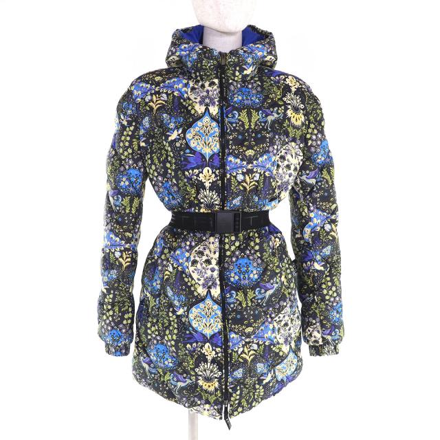 極美品△ETRO エトロ 22AW フローラルプリント ぺガソ ベルト・フード付き キルティング ダウンジャケット ダウンコート 40 正規品