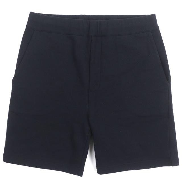 美品▼PRADA プラダ 2022年製 SJP293 コットン100% ロゴワッペン付き ナイロンポケット ショートパンツ ダークネイビー L 正規品 メンズ