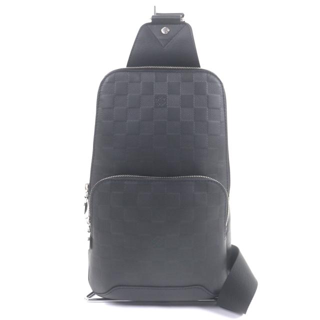 未使用品▼LOUIS VUITTON ルイヴィトン N41720 ダミエアンフィニ アヴェニュー スリングバッグ レザー ボディバッグ ノワール 保存袋付き